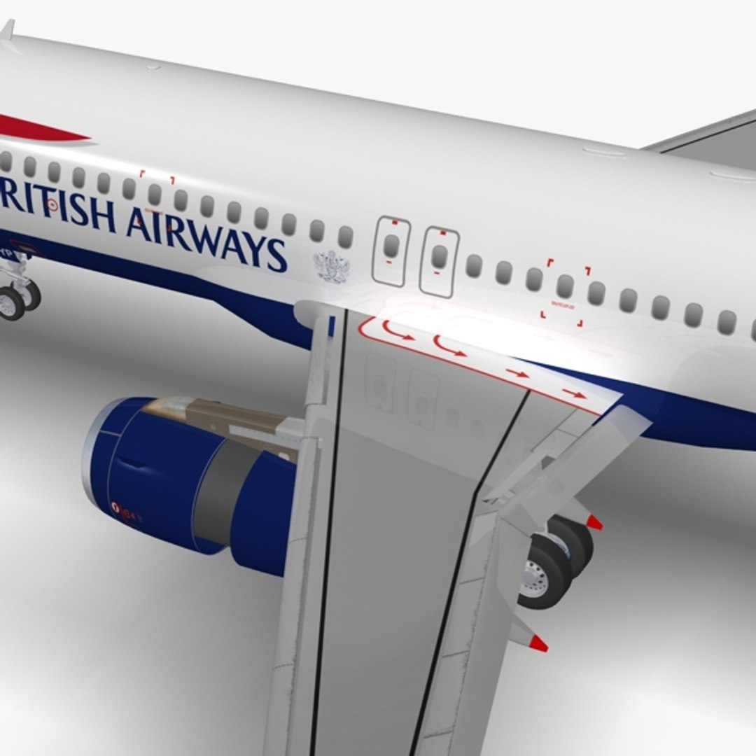 3ds max sharkleted a320neo british airways