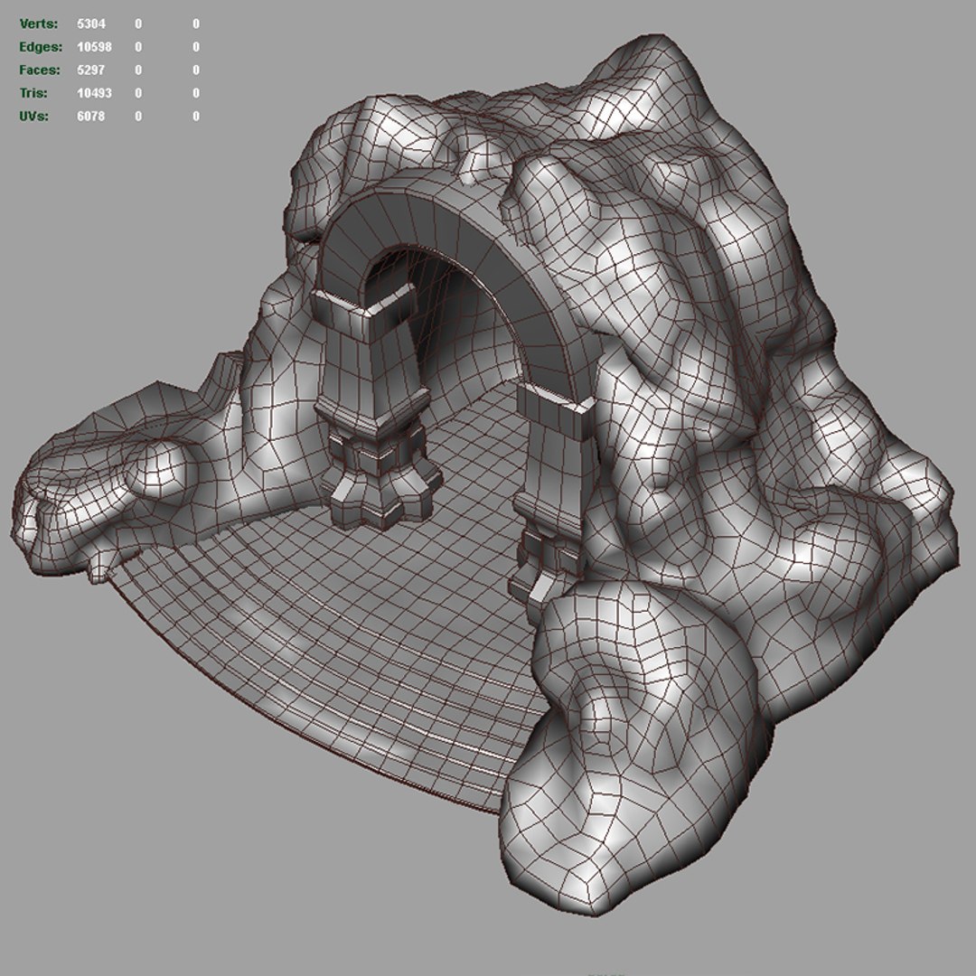 Cave-entrance Cave Entrance 3d Obj