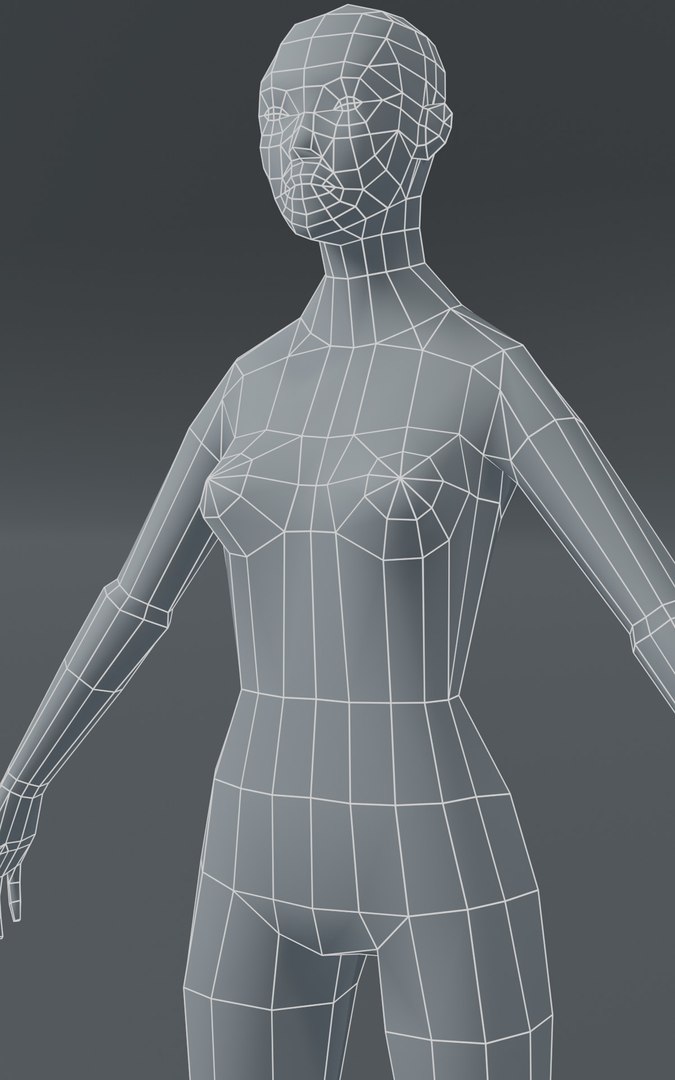 3D female body base mesh model - TurboSquid 1650305