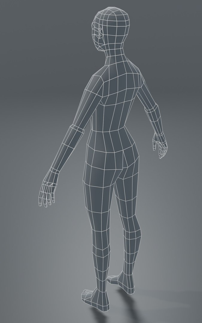 3D Female Body Base Mesh Model - TurboSquid 1650305