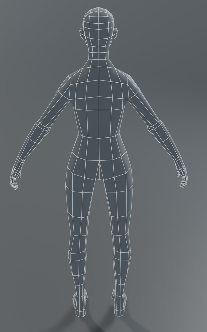 3D Female Body Base Mesh Model - TurboSquid 1650305
