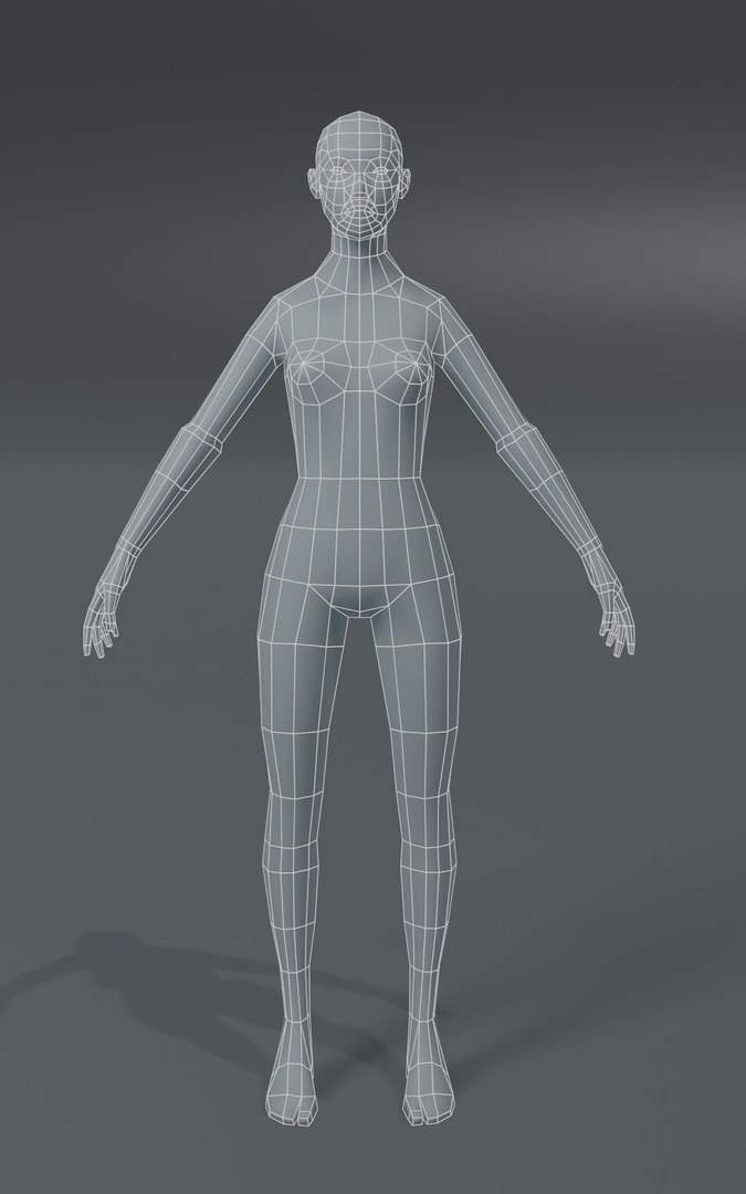 3D Female Body Base Mesh Model - TurboSquid 1650305