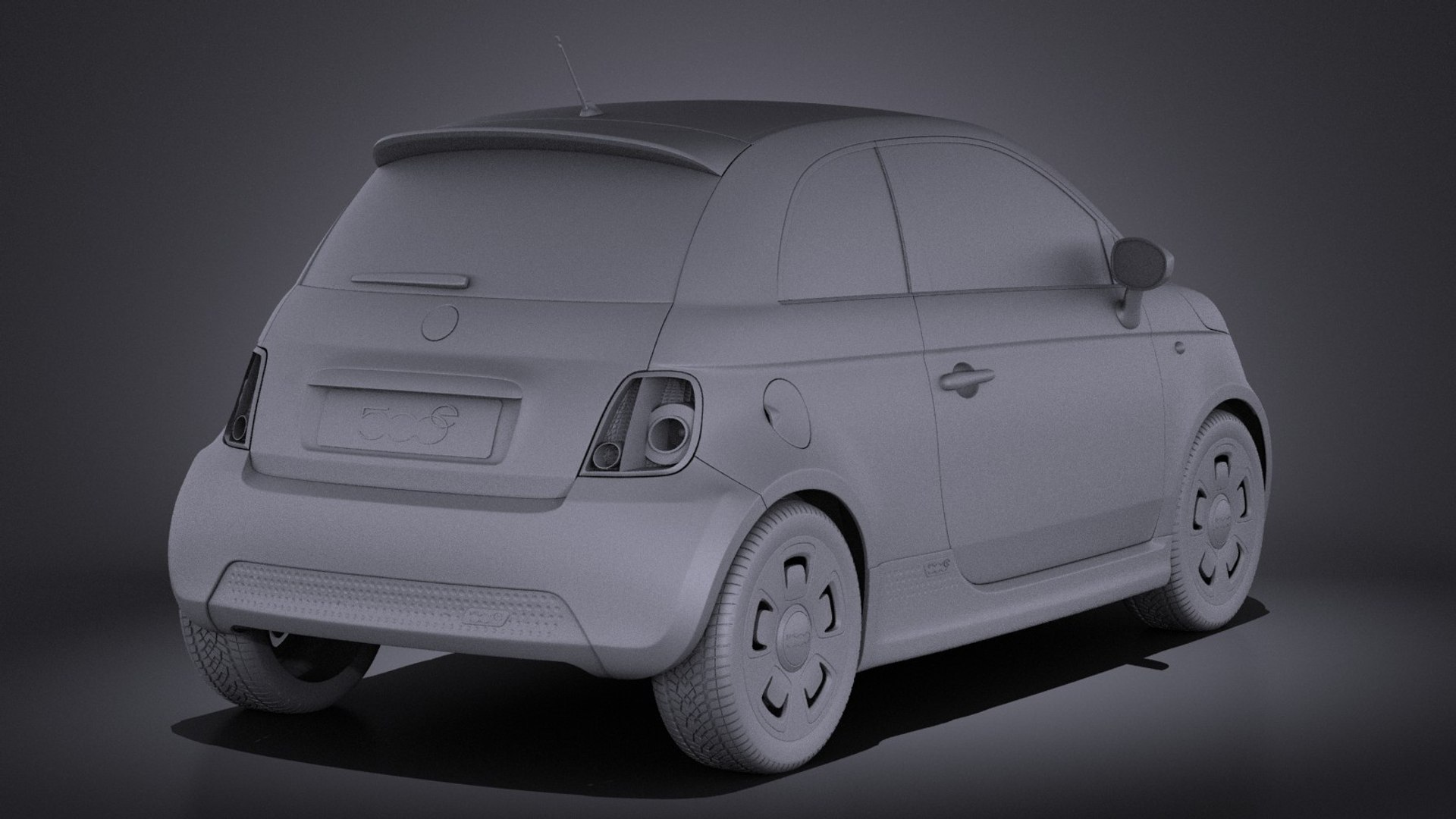 3d 3ds fiat 500 e