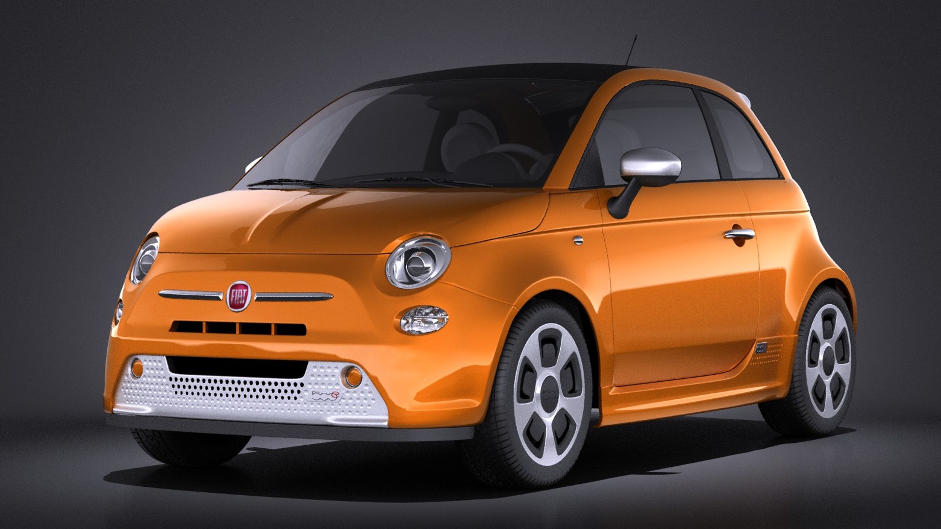 3d 3ds fiat 500 e