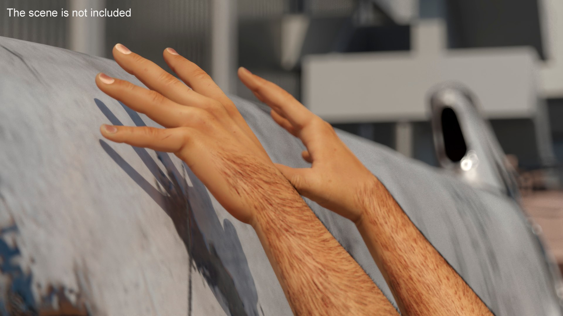 Human Male Hands With Fur 3D Model - TurboSquid 2384722