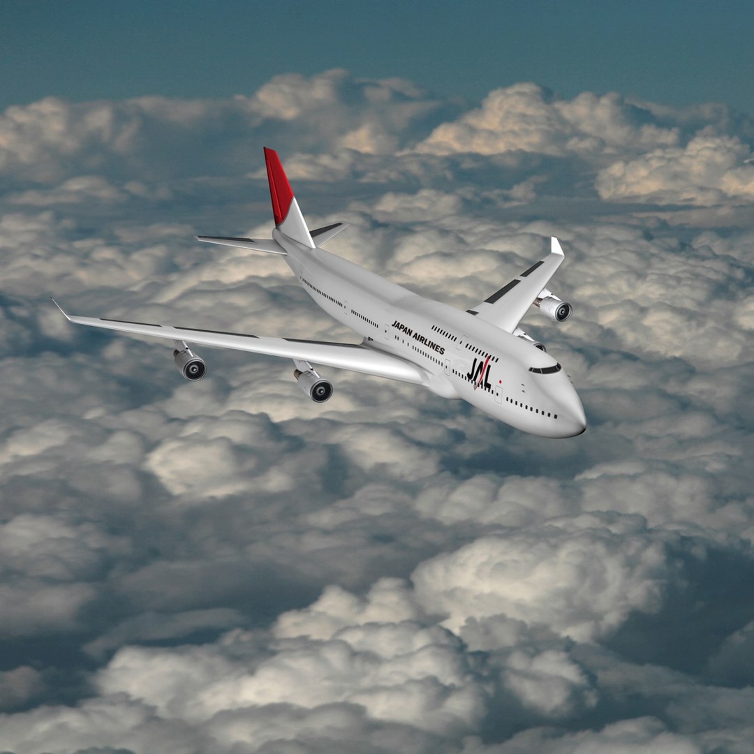 Boeing 747 Jal 3d Model
