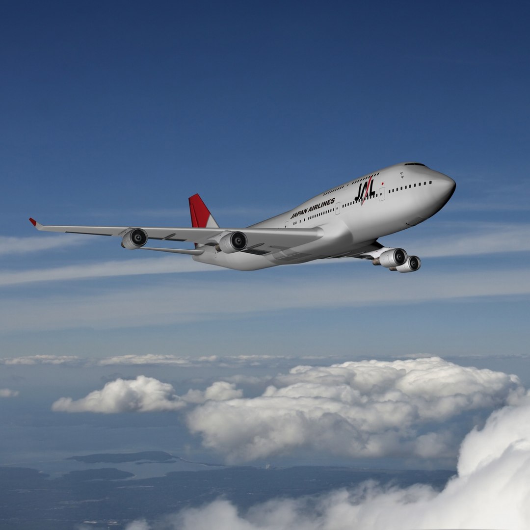 Boeing 747 Jal 3d Model