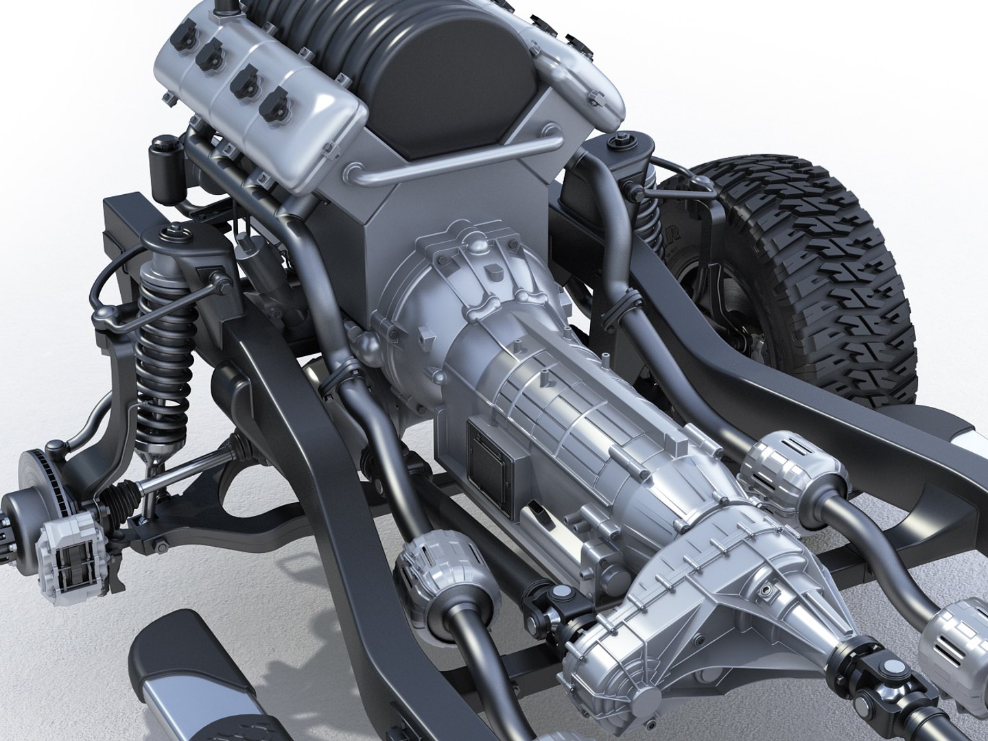 3d Suv Chassis Model