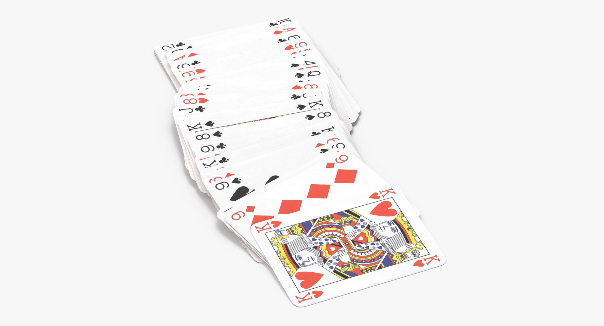 Playing Cards Red Deck 3D Model - TurboSquid 1154143