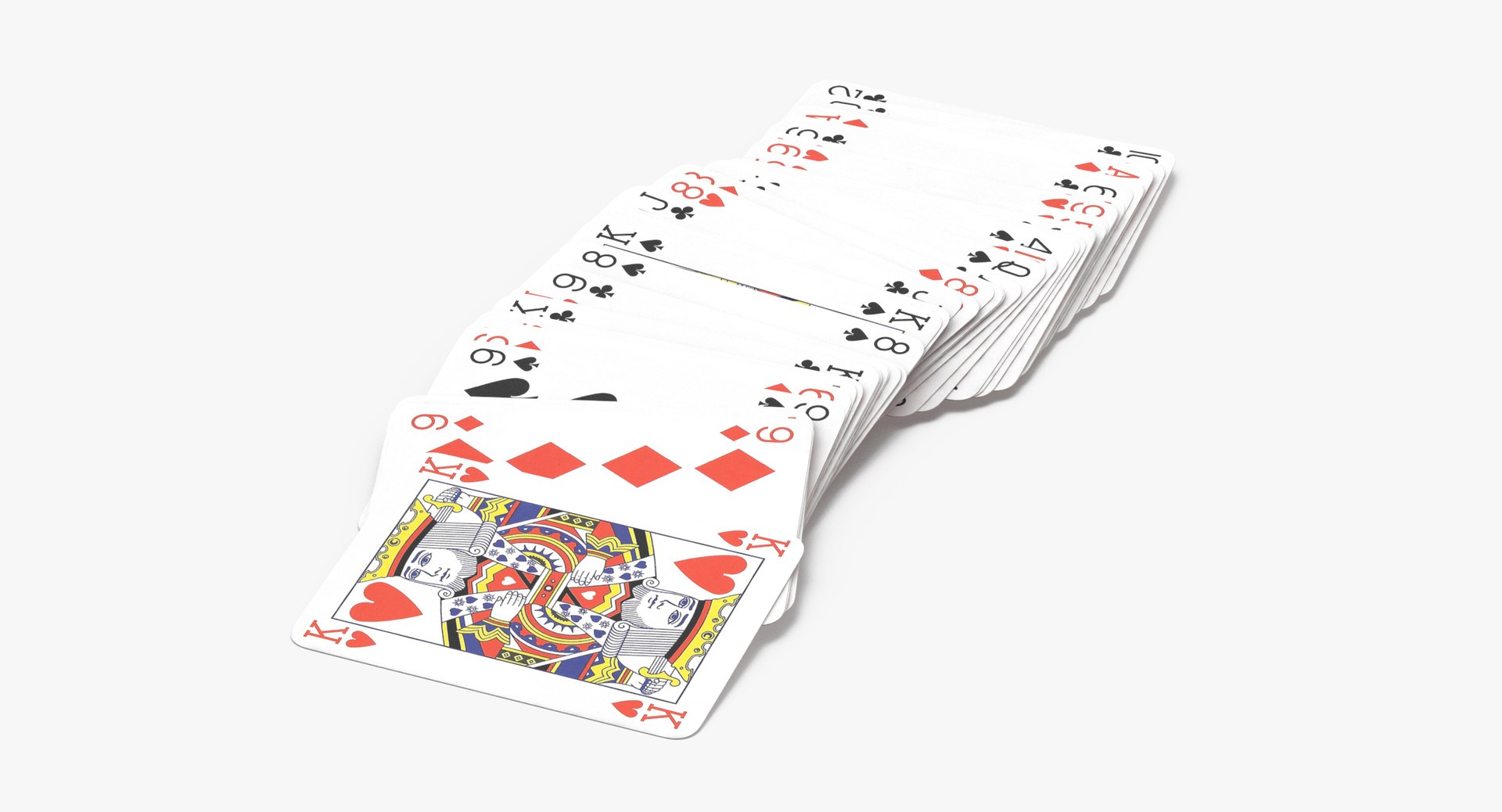 Playing Cards Red Deck 3D Model - TurboSquid 1154143
