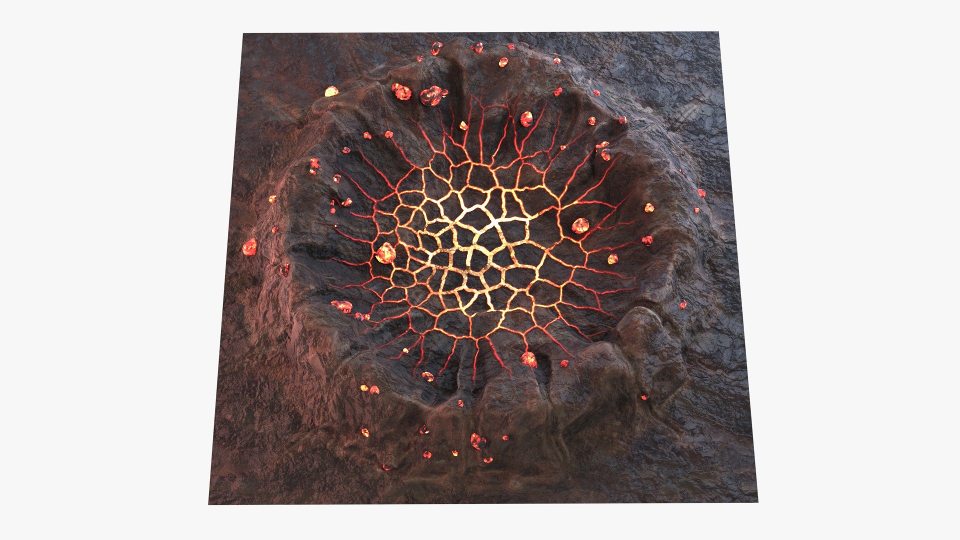 3D crater lava model - TurboSquid 1710850