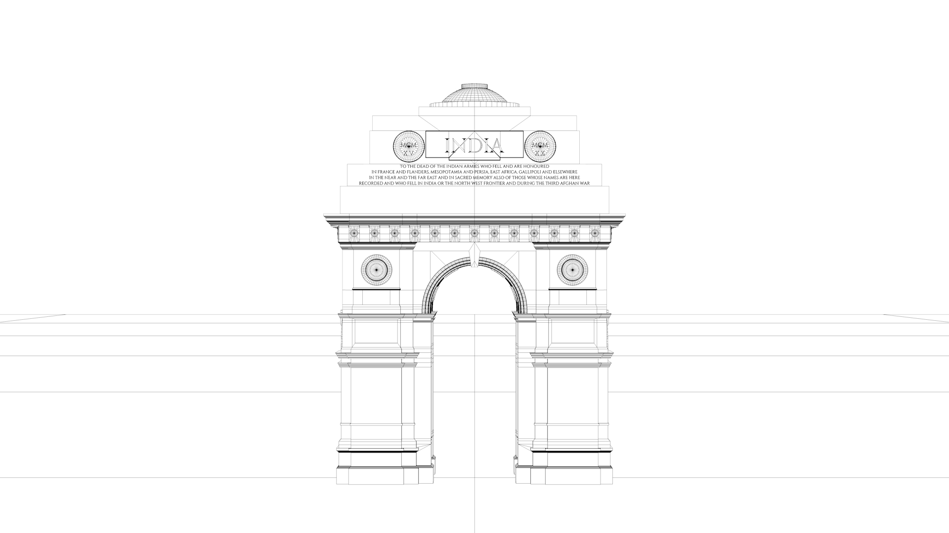 India Gate 3D - TurboSquid 2431884