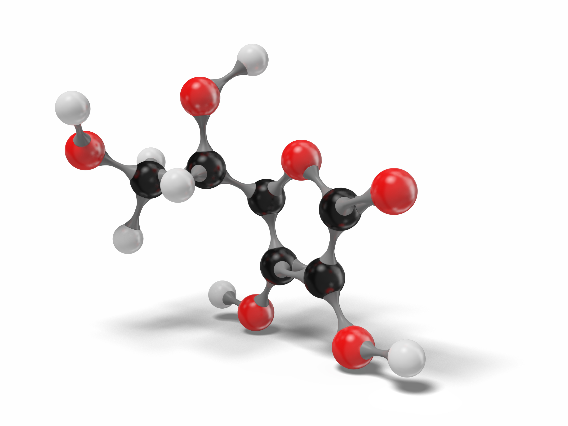 3D model ascorbic acid molecule c6h8o6 - TurboSquid 1546581