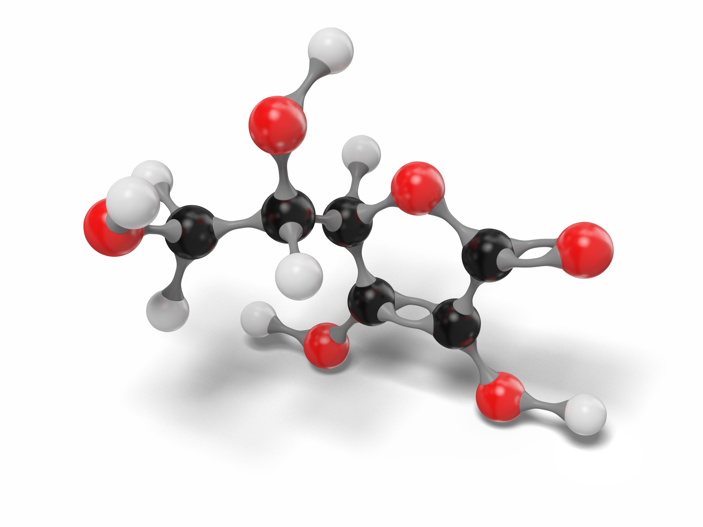 3D model ascorbic acid molecule c6h8o6 - TurboSquid 1546581