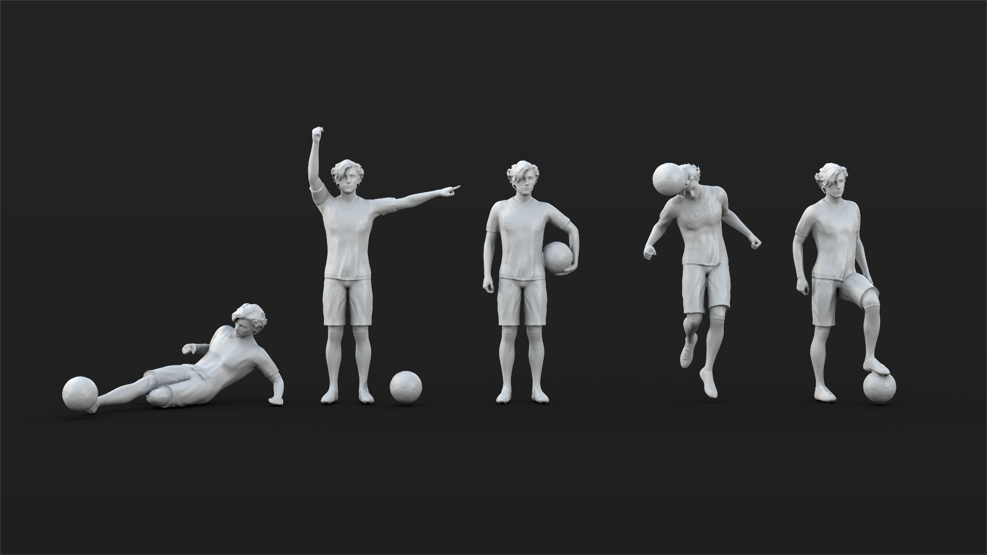 25 Soccer Player Figures 3D Model - TurboSquid 1720592