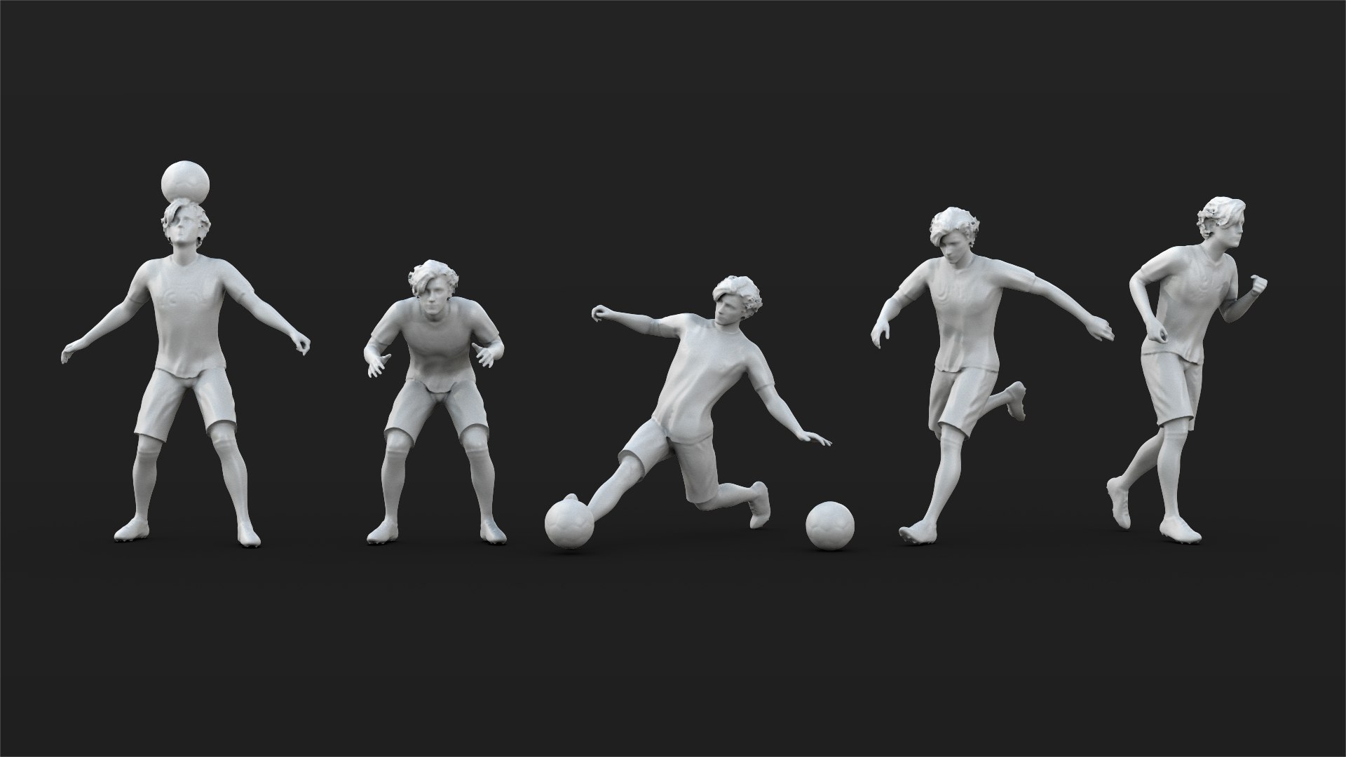 25 Soccer Player Figures 3D Model - TurboSquid 1720592