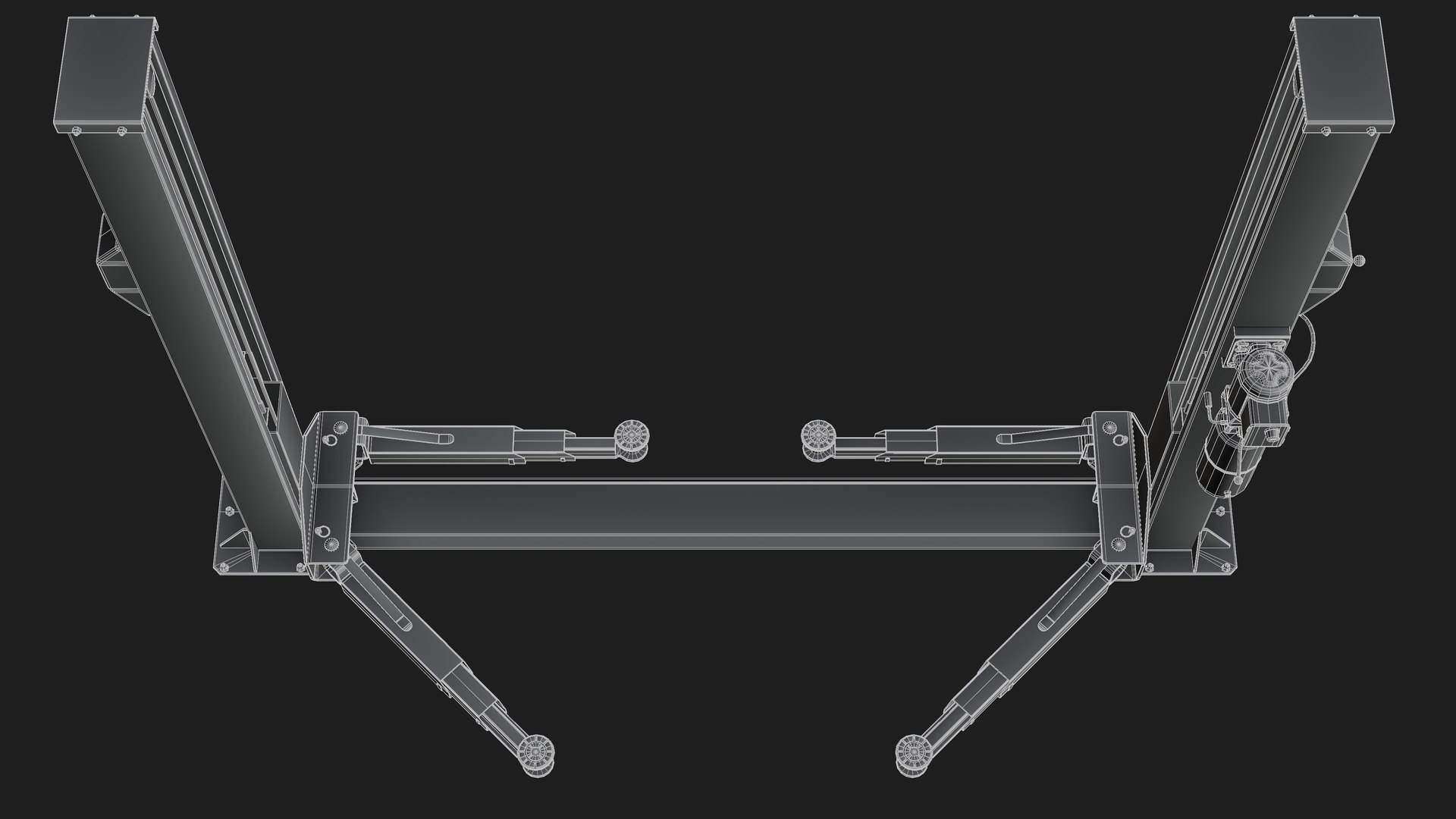 Realistic Worn Two Post Car Lift 3D Model Model - TurboSquid 2303687