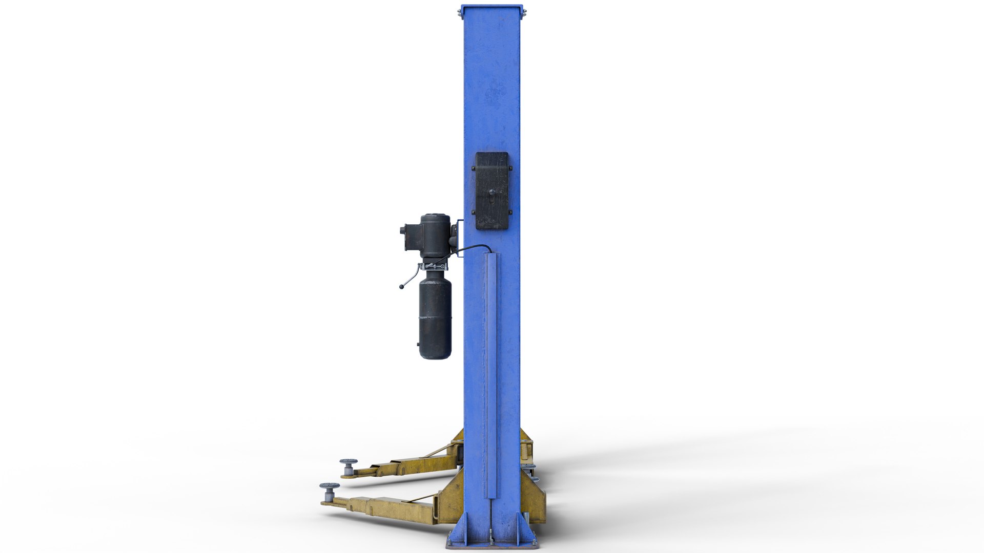 Realistic Worn Two Post Car Lift 3D Model Model - TurboSquid 2303687