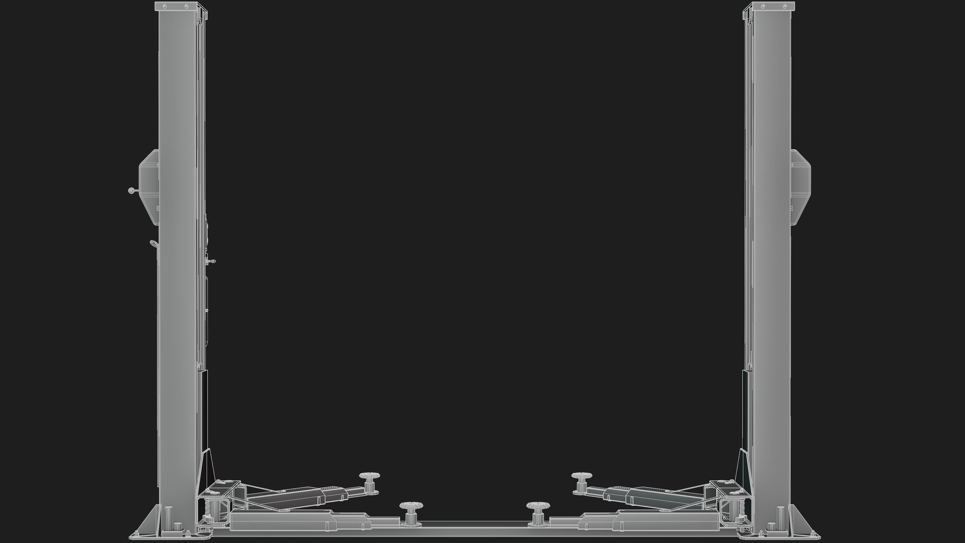 Realistic Worn Two Post Car Lift 3D Model Model - TurboSquid 2303687