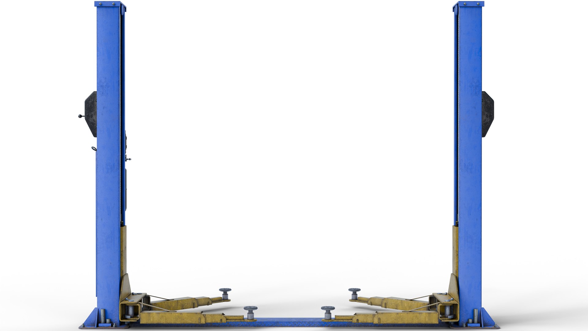 Realistic Worn Two Post Car Lift 3D Model Model - TurboSquid 2303687