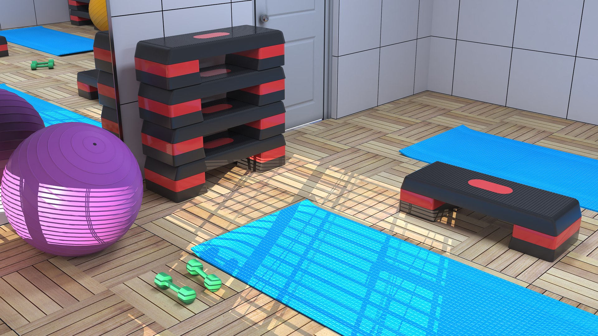 Pilates Reformer Studio Interior Model 3D Model - TurboSquid 2220725