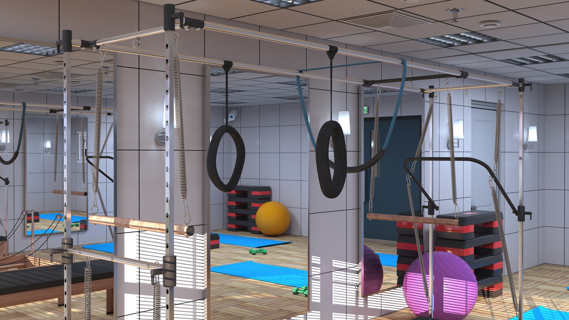 Pilates Reformer Studio Interior Model 3D Model - TurboSquid 2220725