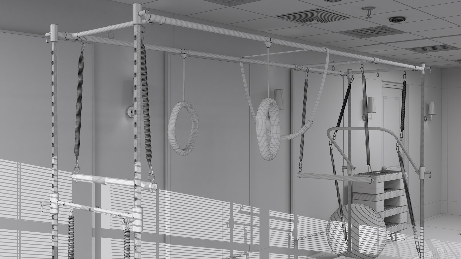 Pilates Reformer Studio Interior Model 3D Model - TurboSquid 2220725