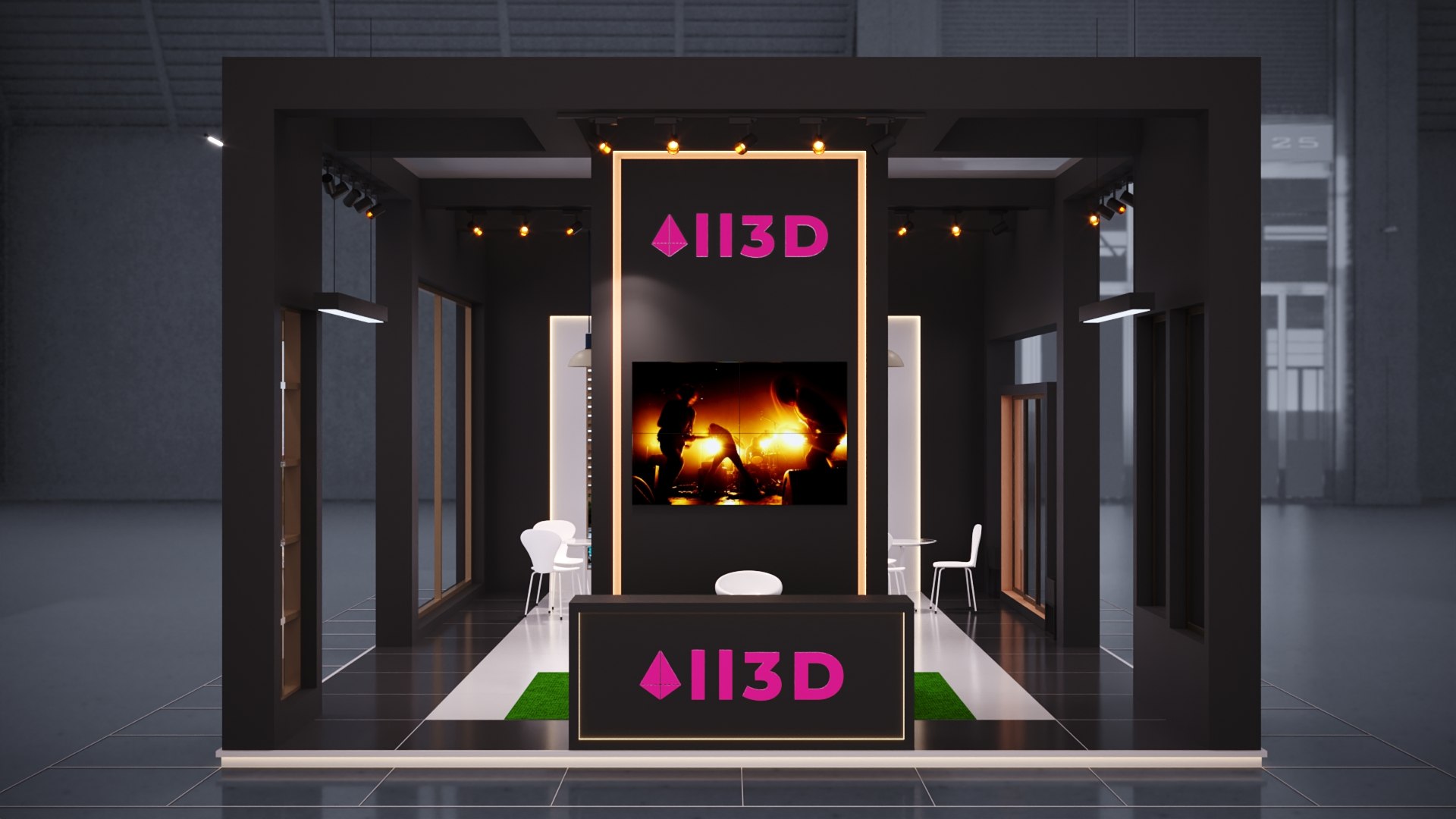 Exhibition Stall 9X6 3 Side Open 3D Model - TurboSquid 2151146