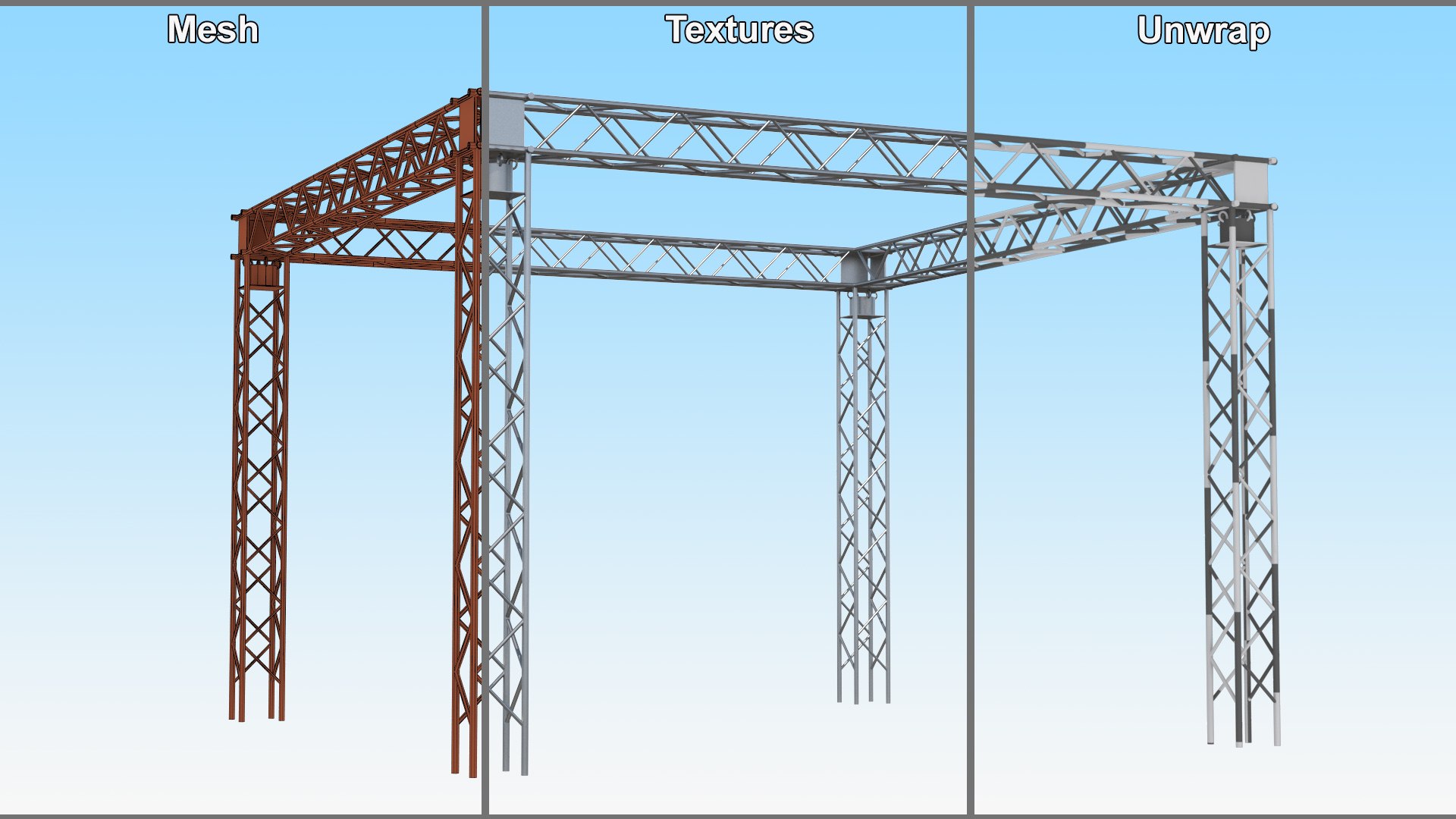 Truss Structure Stage 3D Model - TurboSquid 2296430