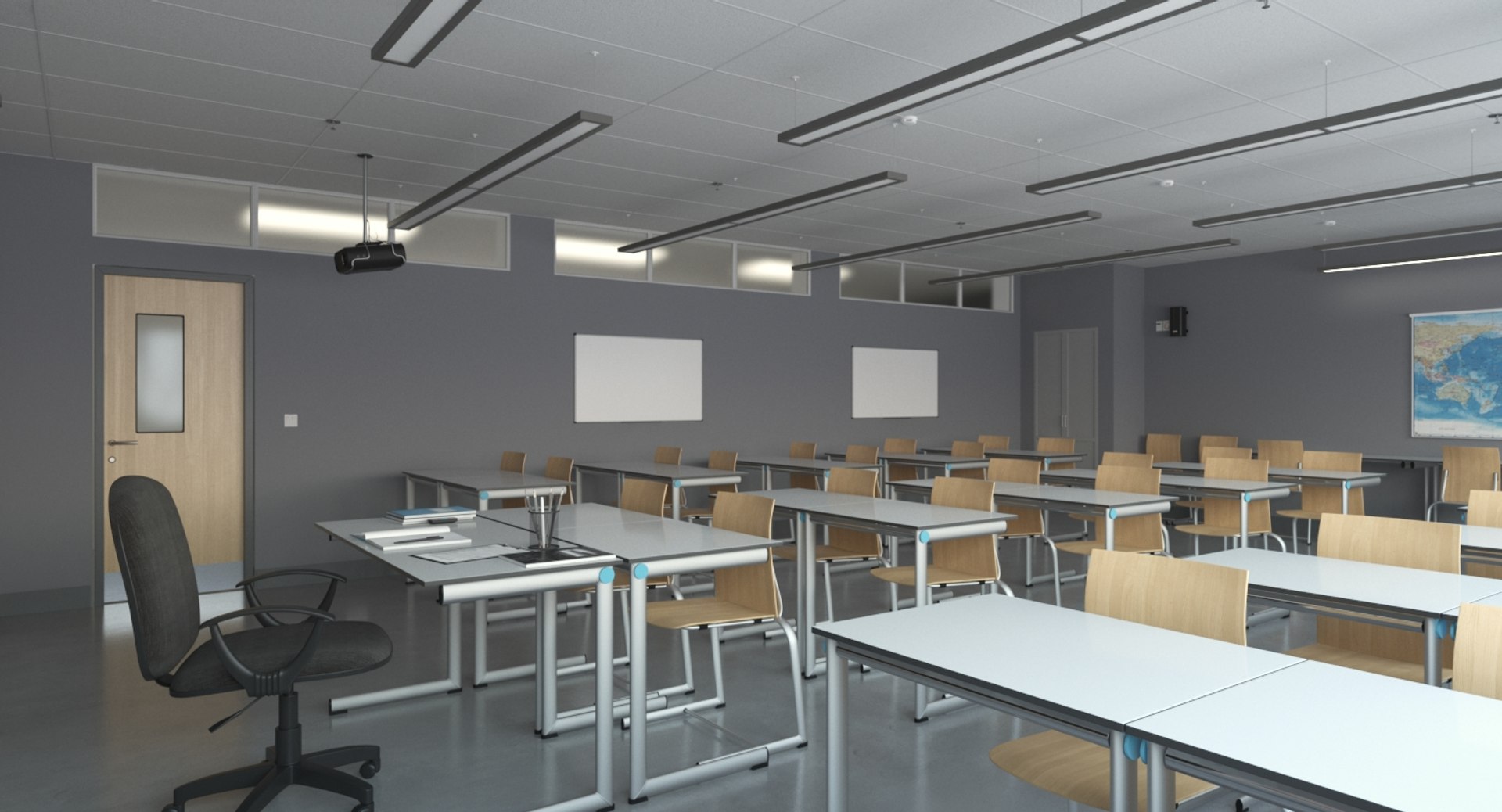 3D classroom interior model - TurboSquid 1217179