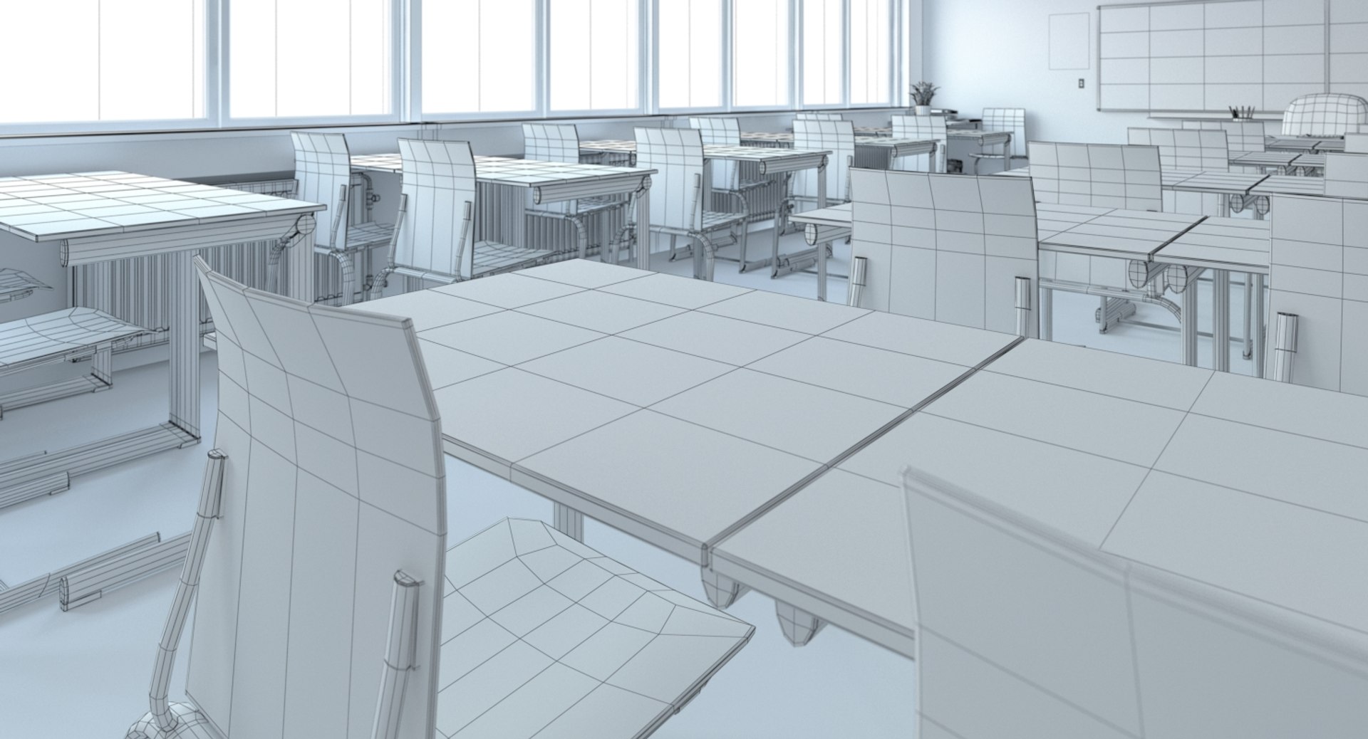 3D classroom interior model - TurboSquid 1217179