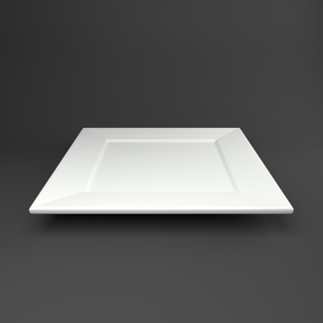 Free 3D plate square ceramic model - TurboSquid 1332712