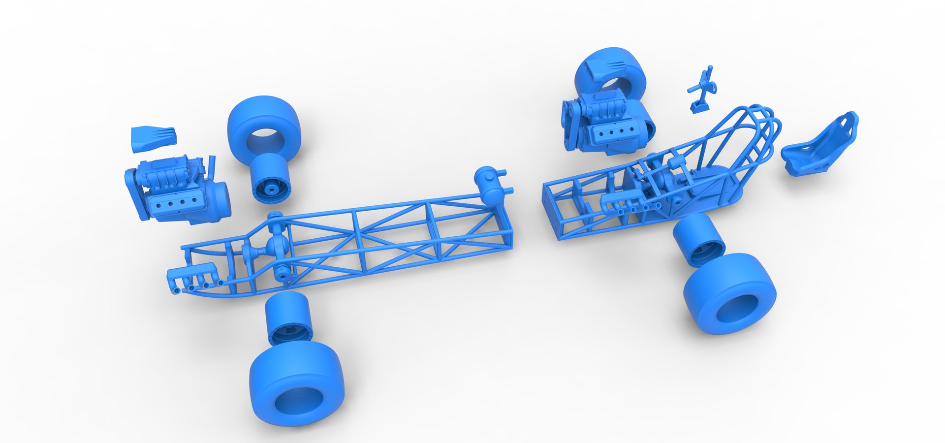 3D Diecast Front Engine AWD Dragster Scale 1 To 25 - TurboSquid 2015192