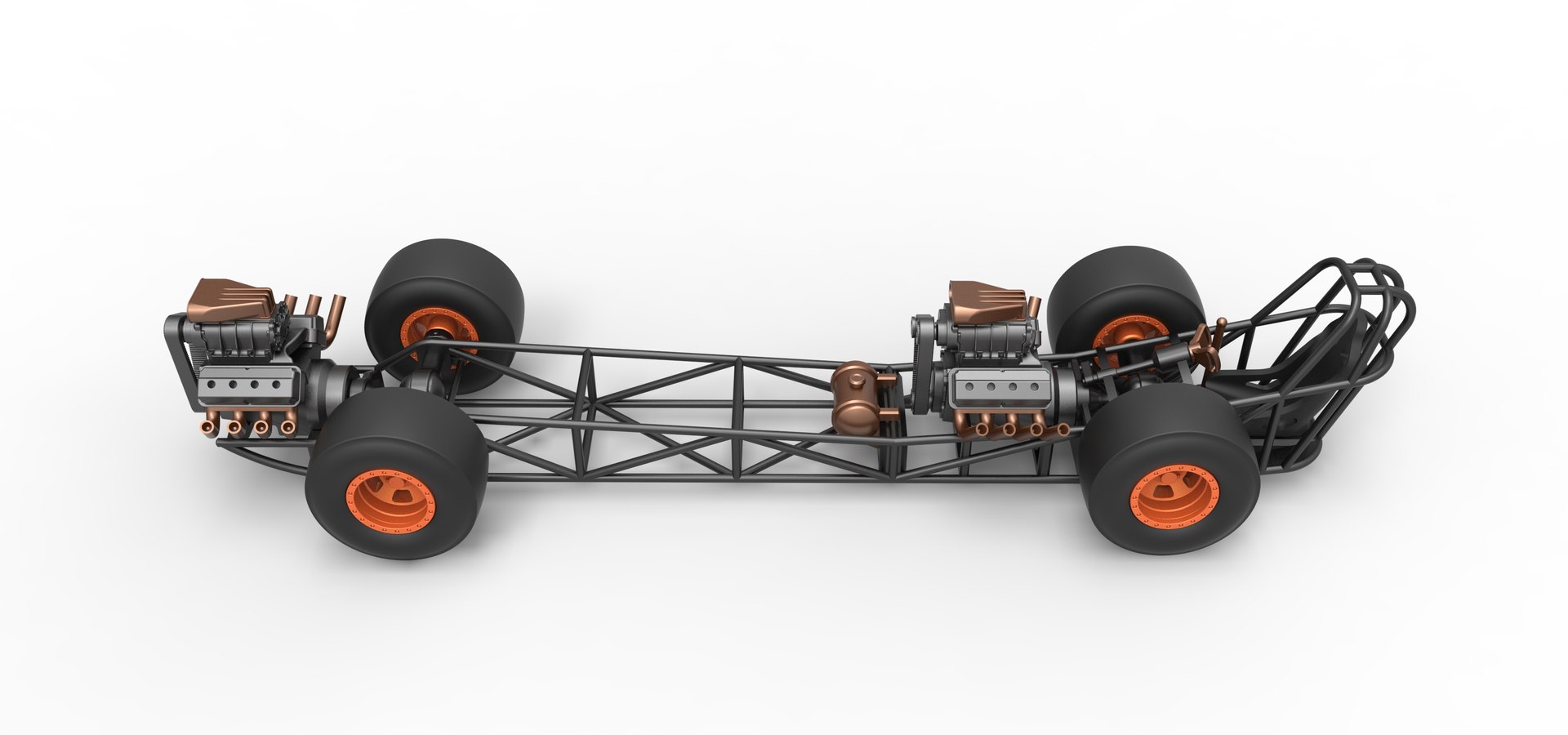3D Diecast Front Engine AWD Dragster Scale 1 To 25 - TurboSquid 2015192