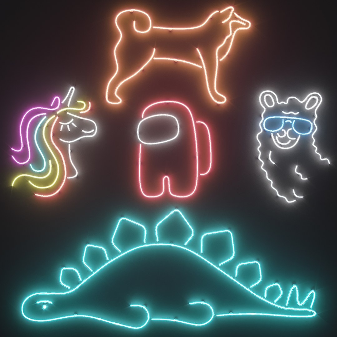 3D Neon Set 25 - TurboSquid 1963369