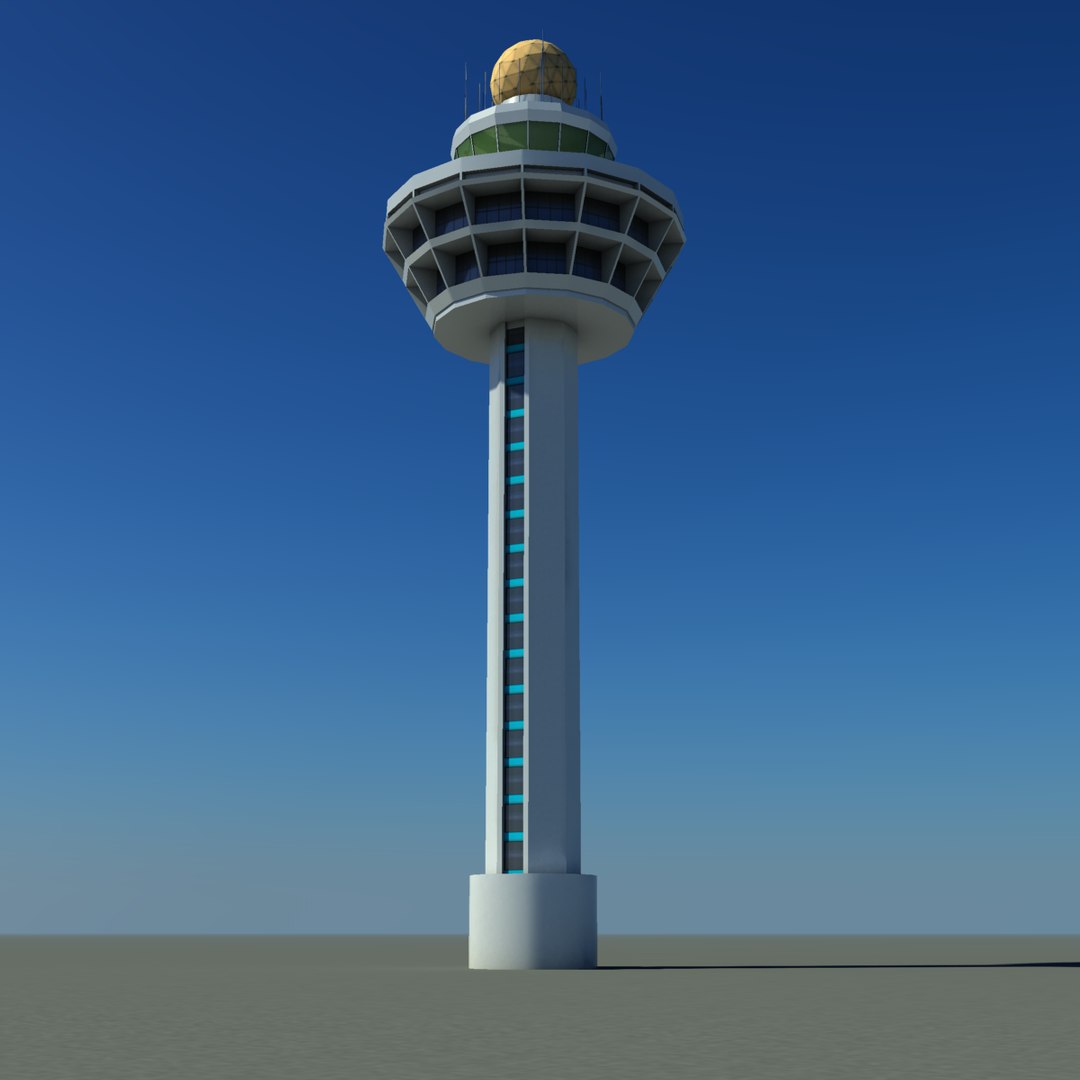 Singapore Changi Airport Control Tower 3d 3ds