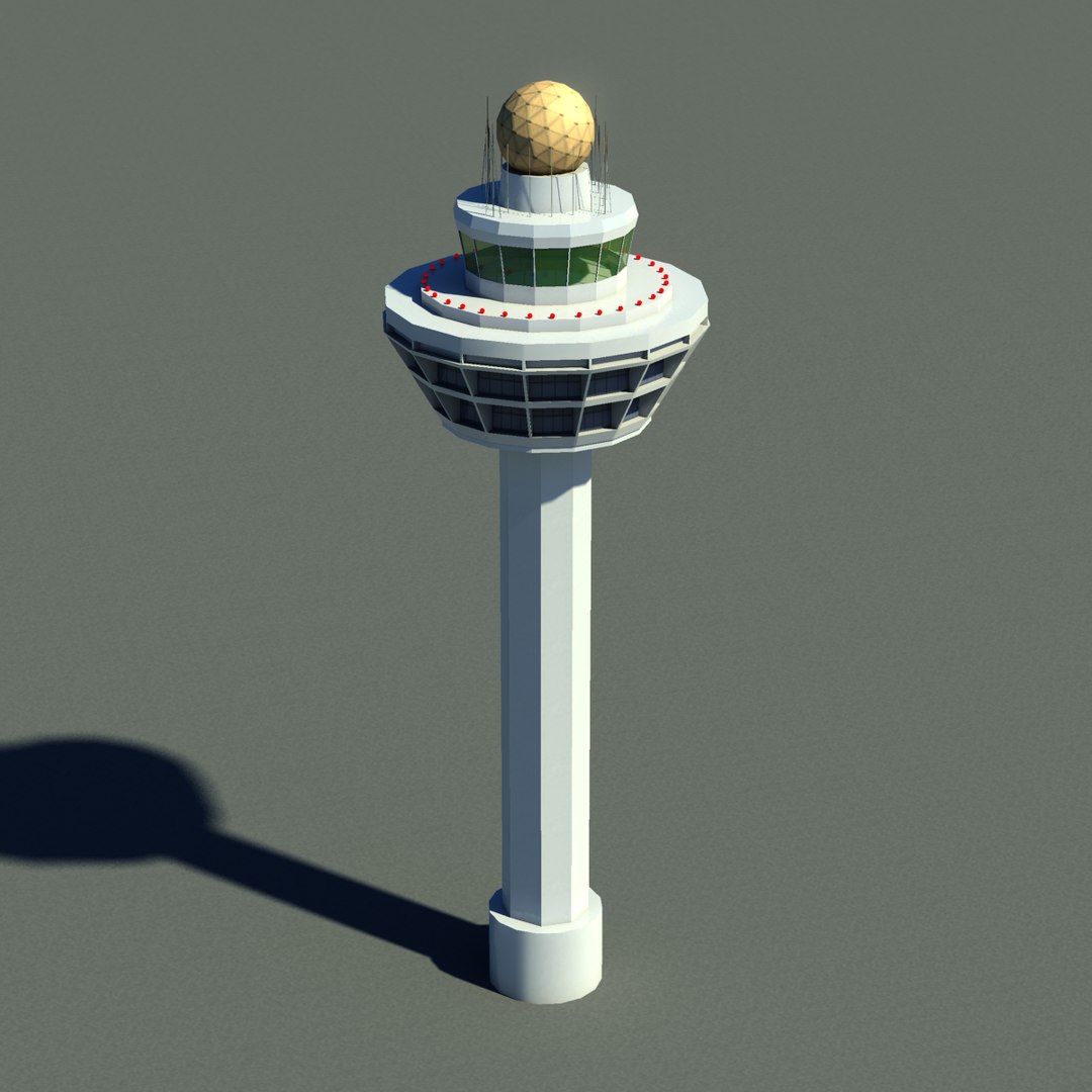 Singapore Changi Airport Control Tower 3d 3ds