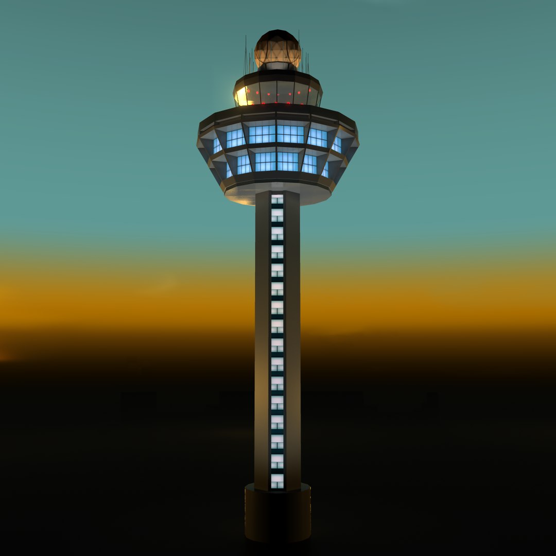 singapore changi airport control tower 3d 3ds