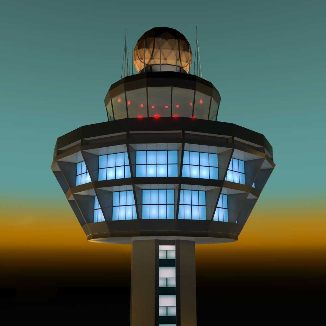 singapore changi airport control tower 3d 3ds