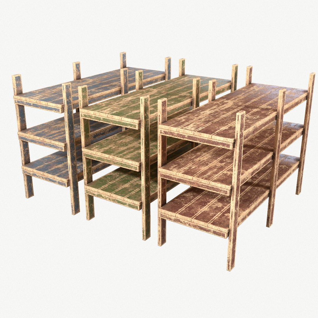 3D Rack Wooden Old Model - TurboSquid 1670934