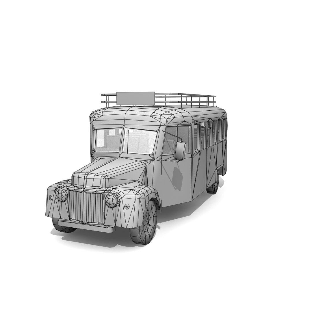 3d model bus vehicle