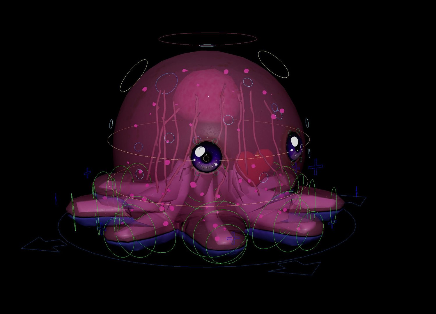 Cute Octopuss 1 - Animated Model - TurboSquid 2110043