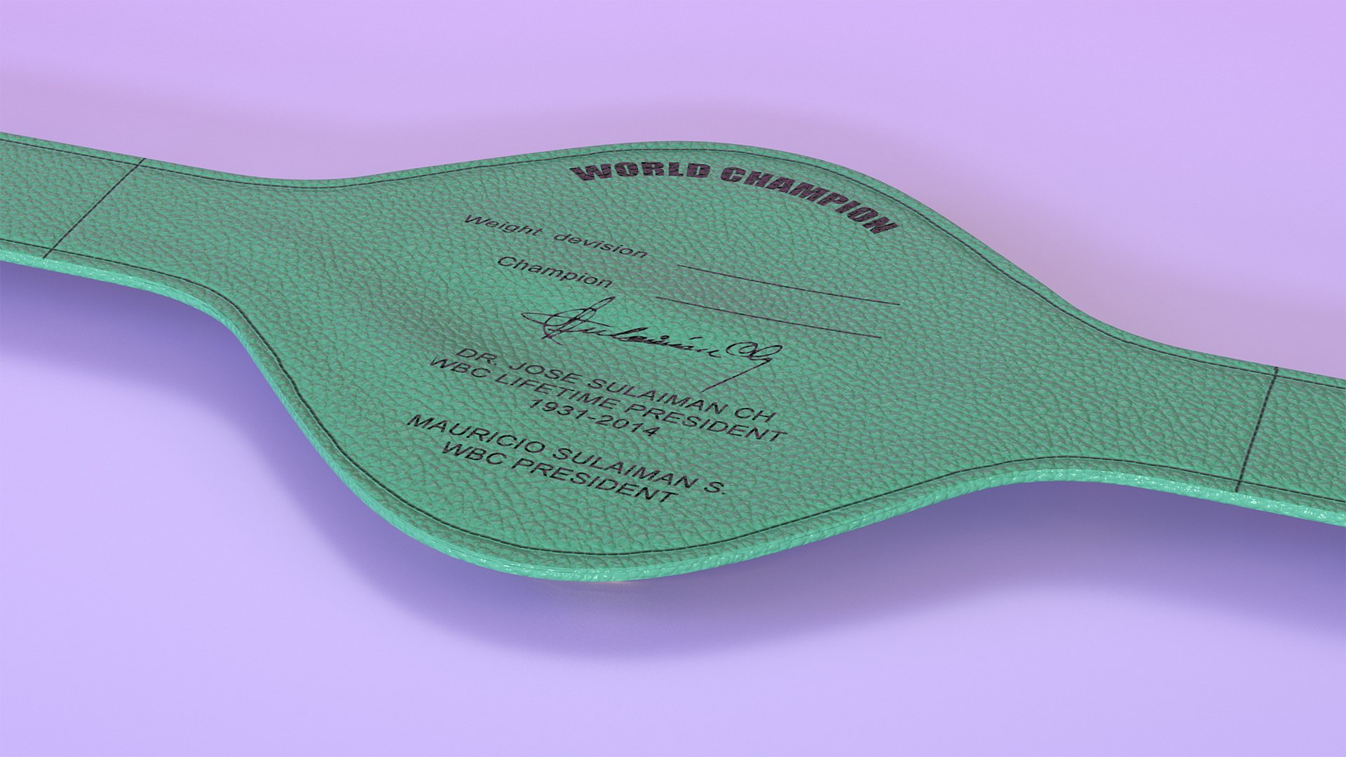 Wbc Championship Boxing Belt 3D Model - TurboSquid 1472477