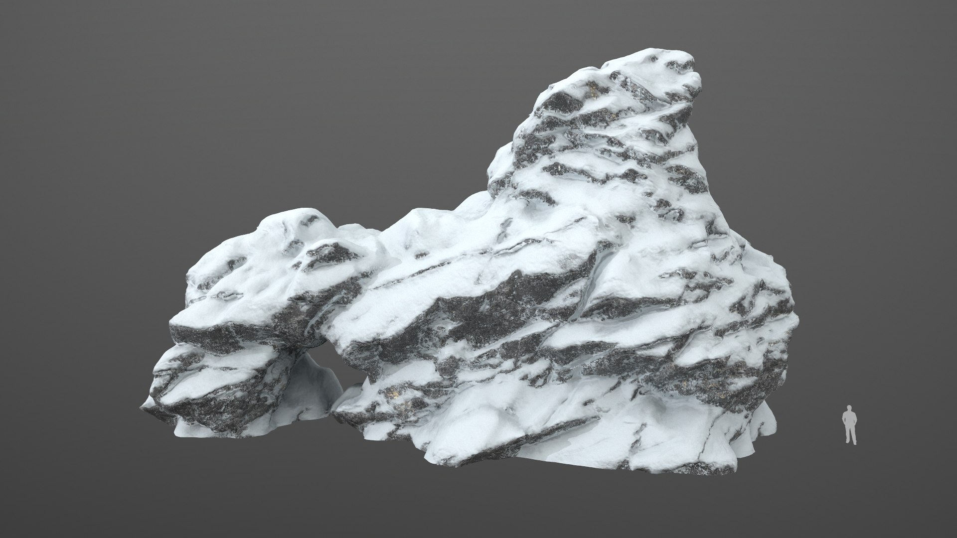 3D realistic snow arch rock - TurboSquid 1480687