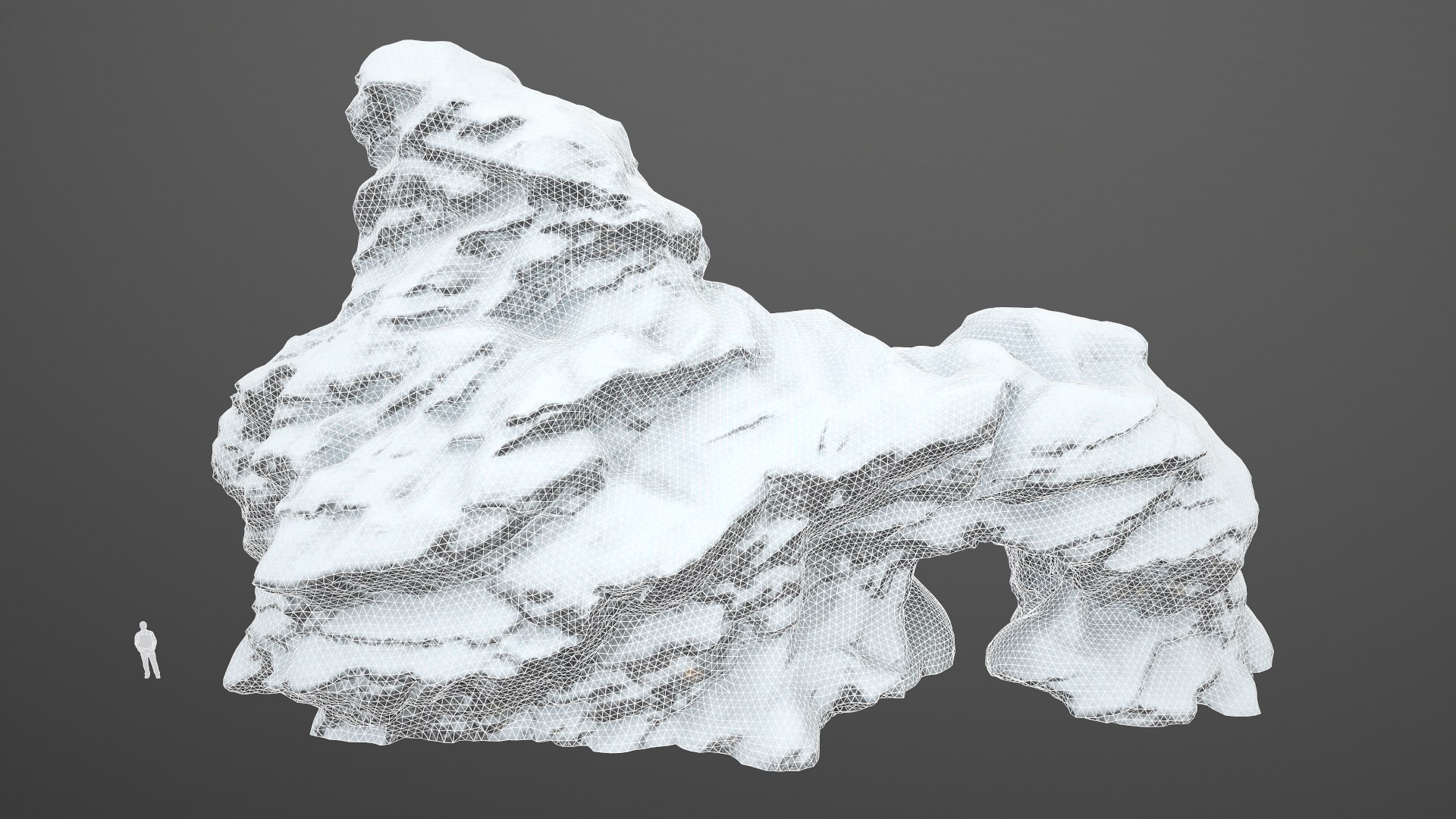 3D realistic snow arch rock - TurboSquid 1480687