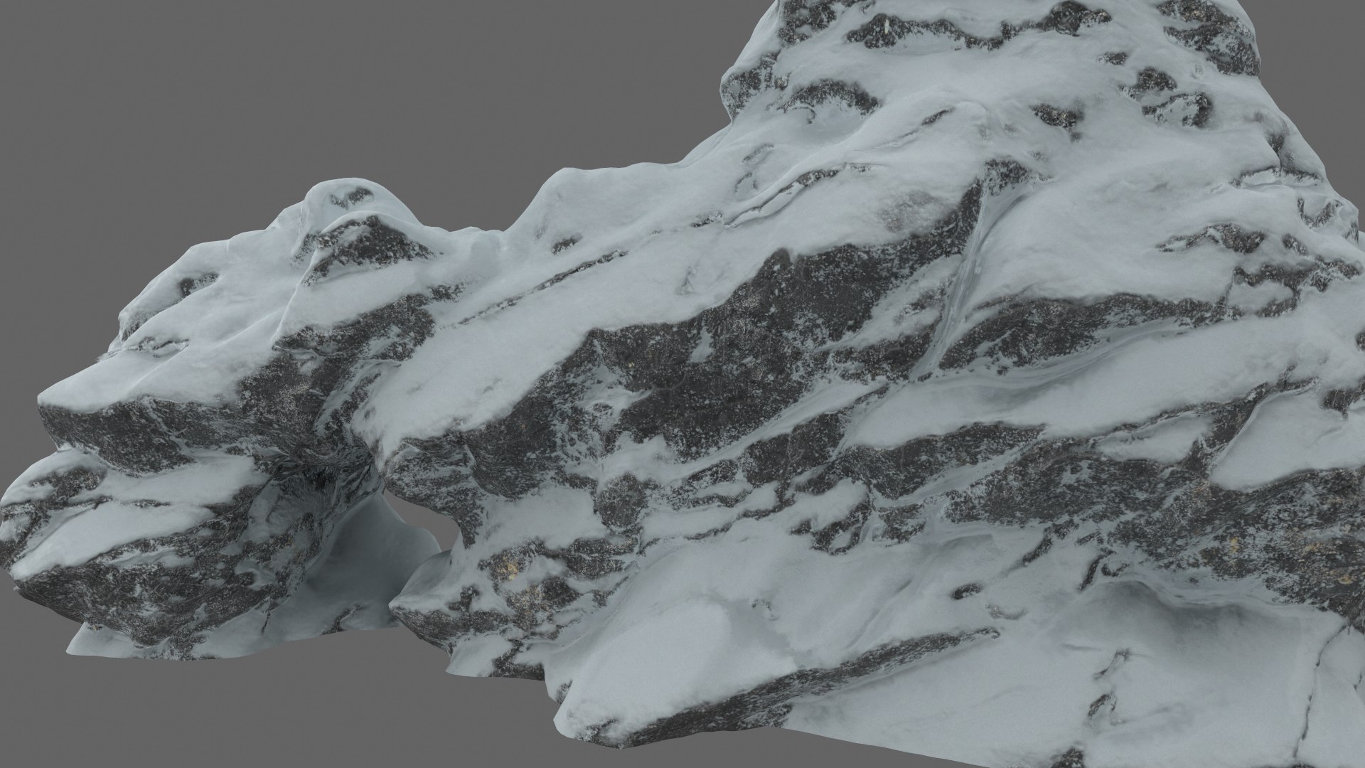 3D realistic snow arch rock - TurboSquid 1480687