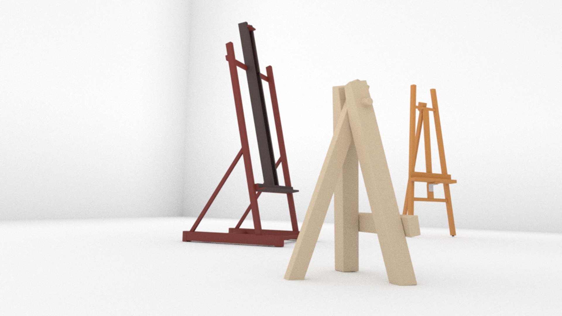 Easel Pack 3D Model - TurboSquid 1314461