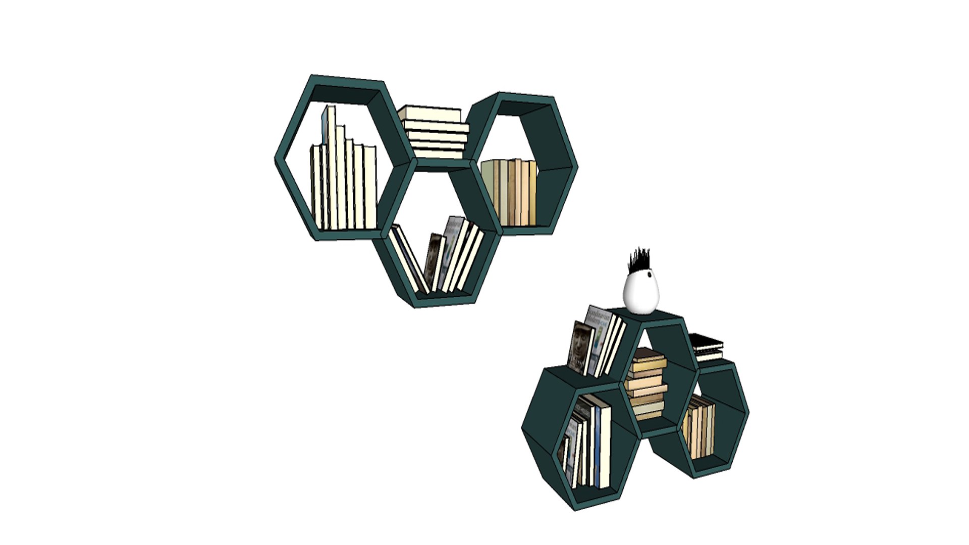 3D Hexagon Shelf - TurboSquid 1866079