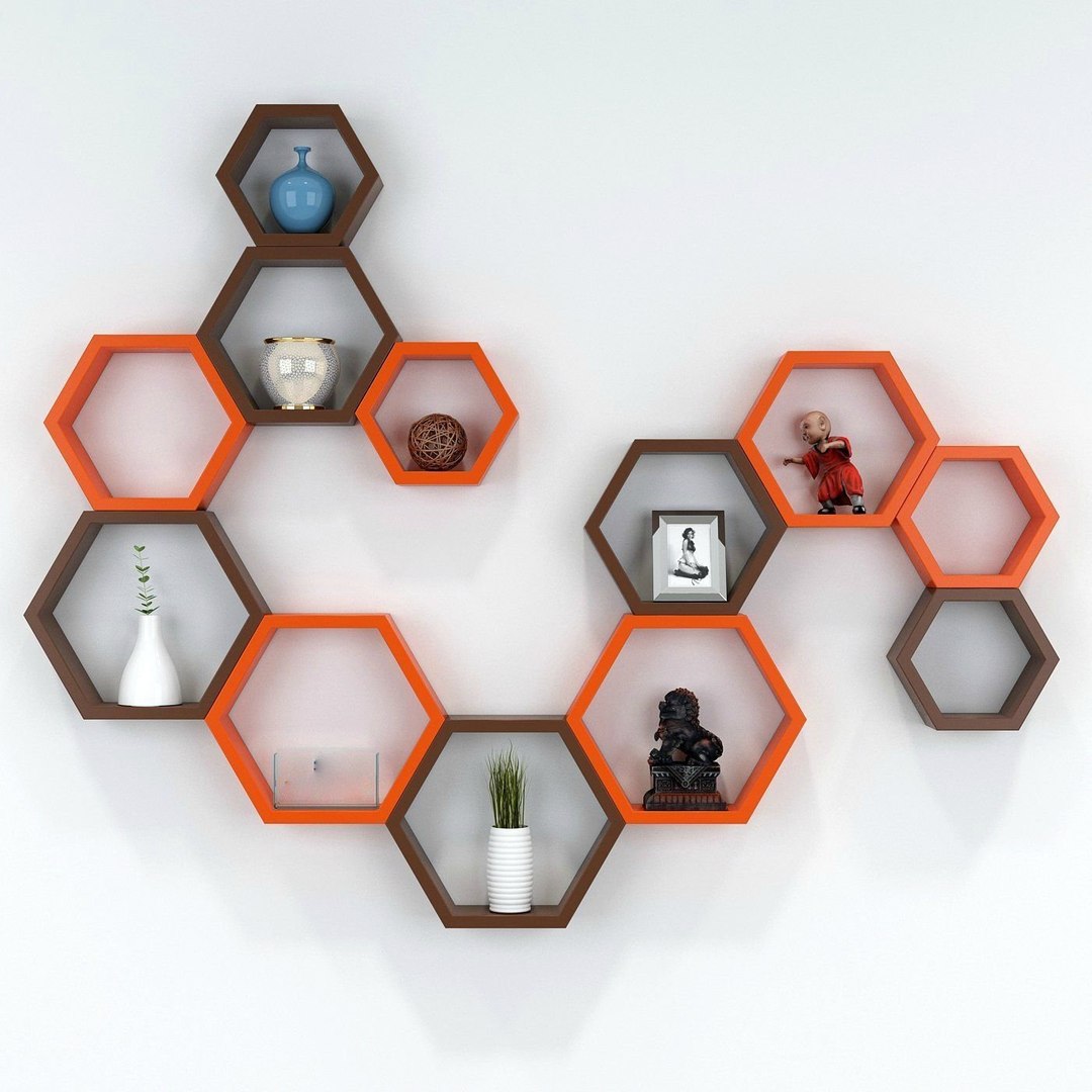 3D Hexagon Shelf - TurboSquid 1866079