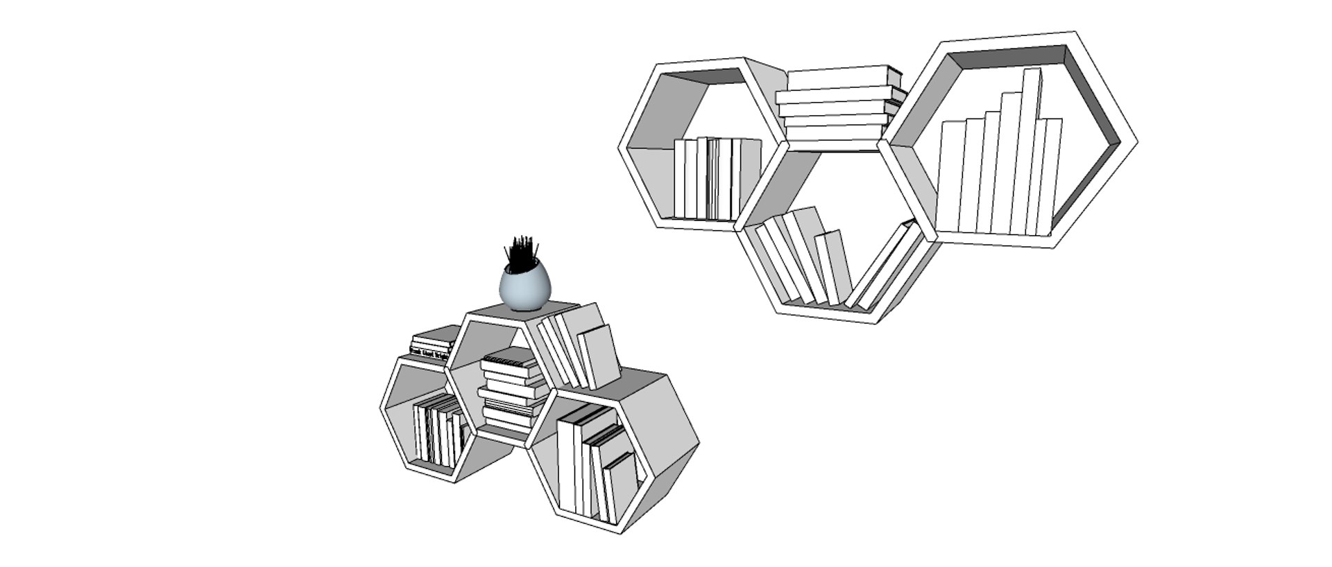 3D Hexagon Shelf - TurboSquid 1866079